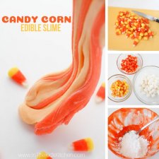 Edible Candy Corn Slime (with VIDEO) - In the Kids' Kitchen