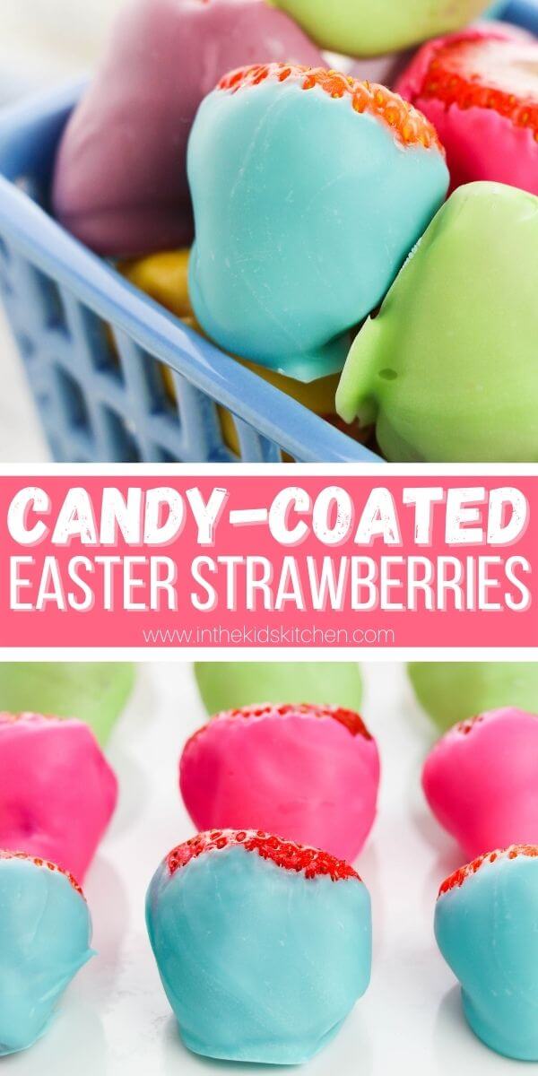 Rainbow Candy Coated Strawberries - In the Kids' Kitchen